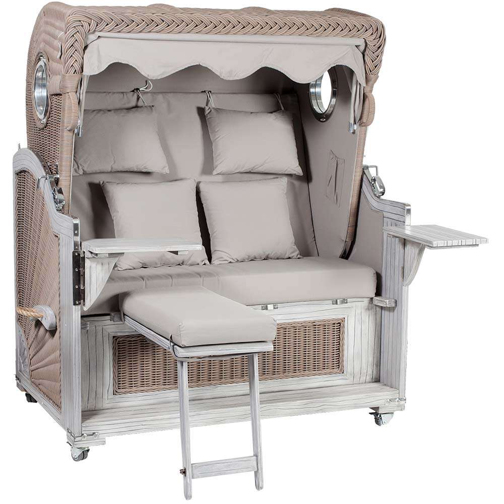 Strandkorb Tinnum 2,5er grau | Strandkörbe | Outdoor | Knutzen Wohnen